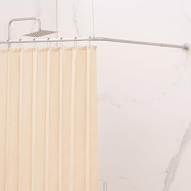 LIKOBI Corner Shower Curtain Rod,24"-53"x 24-53"Adjustable L Shaped ...