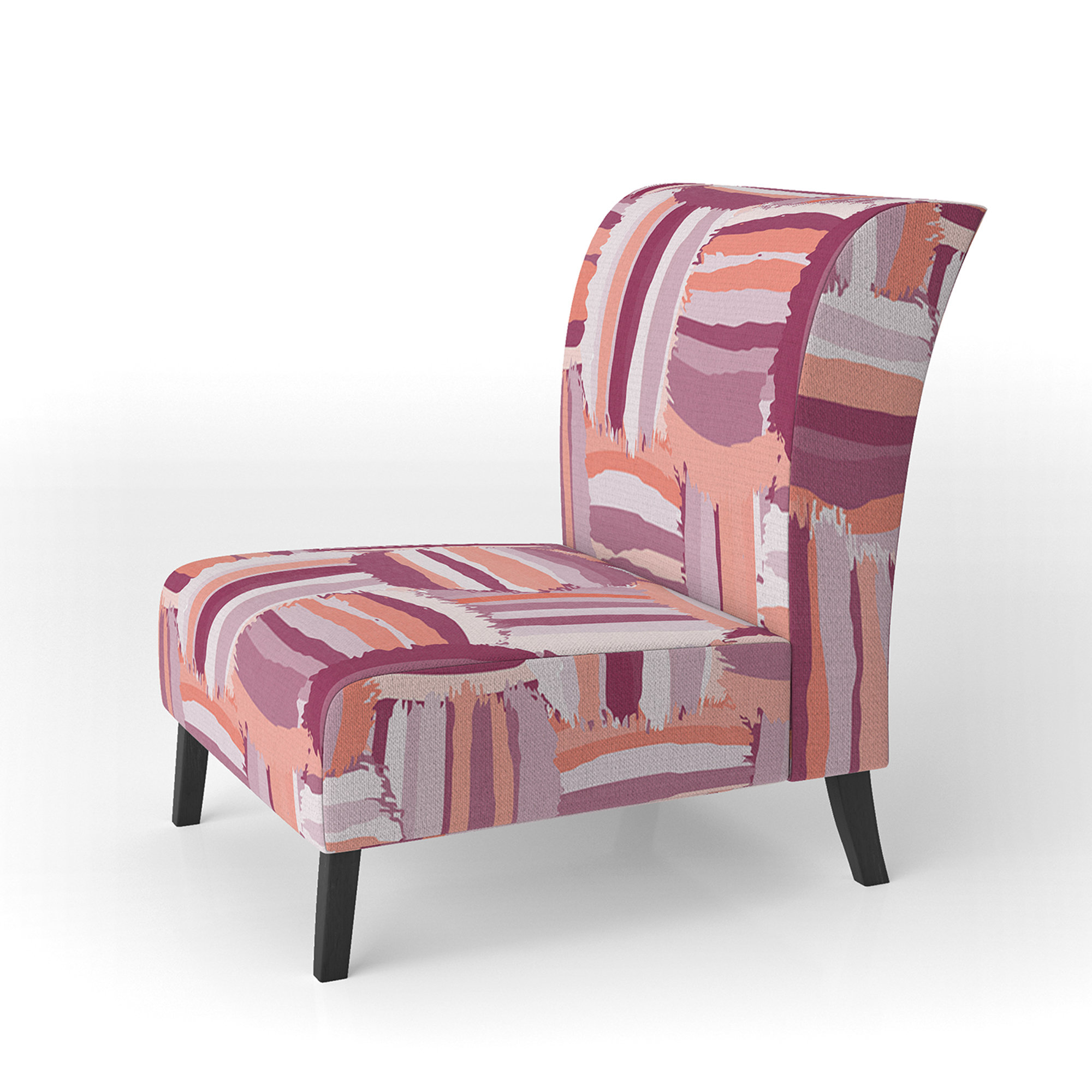 Dakota Fields Coraland Pink Grunge Striped - Upholstered Patterned ...