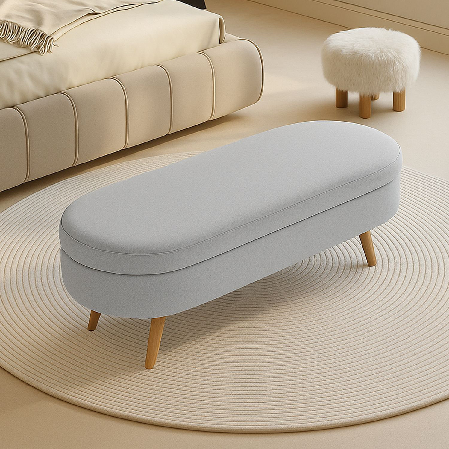 George Oliver Modern Upholstered Storage Bench entryway bench with ...