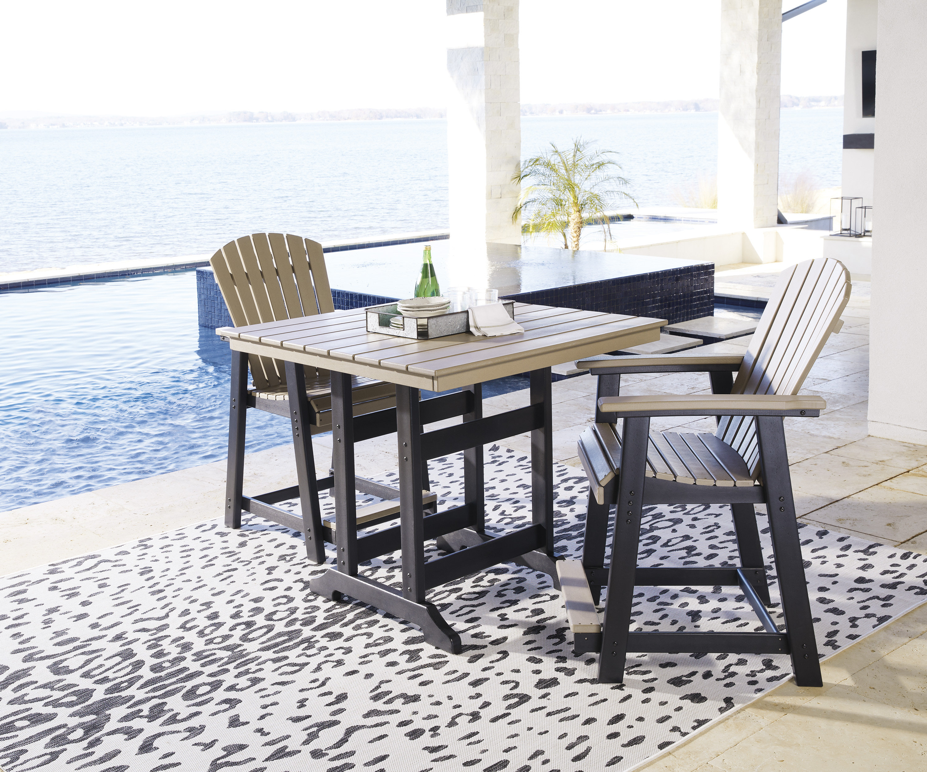Rosecliff Heights Fairen Trail Outdoor Counter Height Dining Table ...