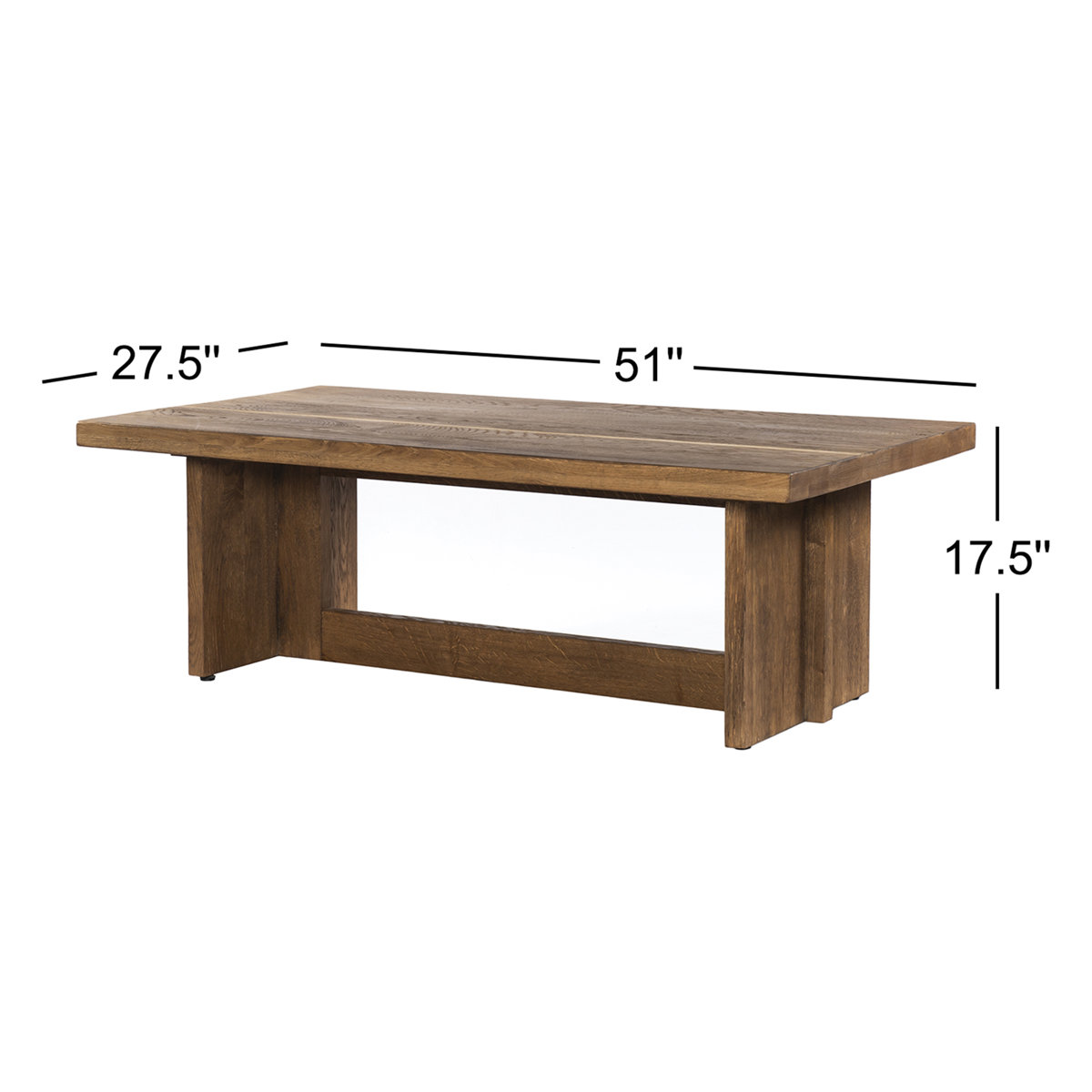 Birch Lane™ Stilo Solid Wood Trestle Coffee Table & Reviews | Birch Lane