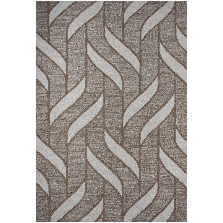 Ivy Bronx 100% Wool Hand Tufted Area Rug | Wayfair