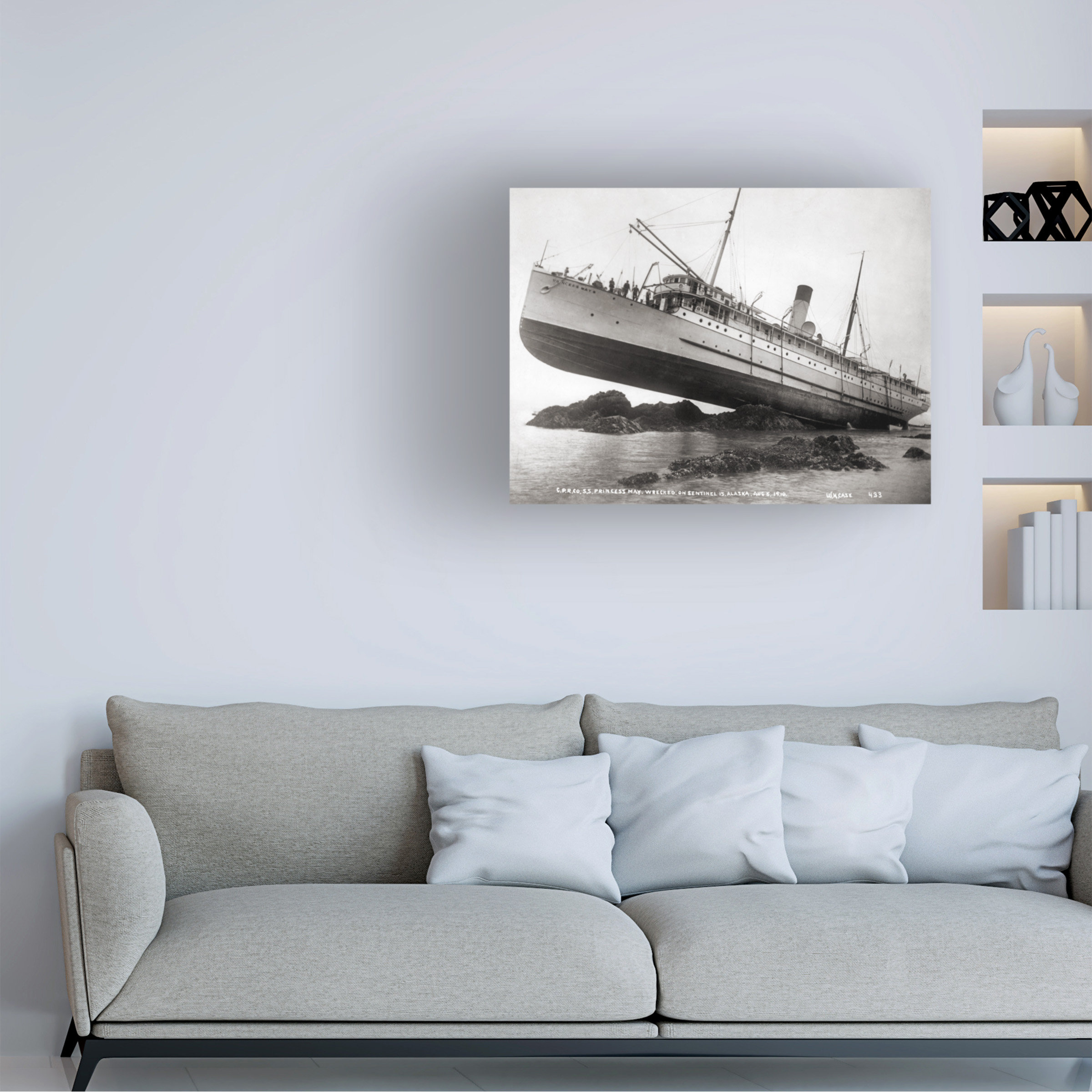 Breakwater Bay SS Princess May Wrecked On Canvas Print | Wayfair