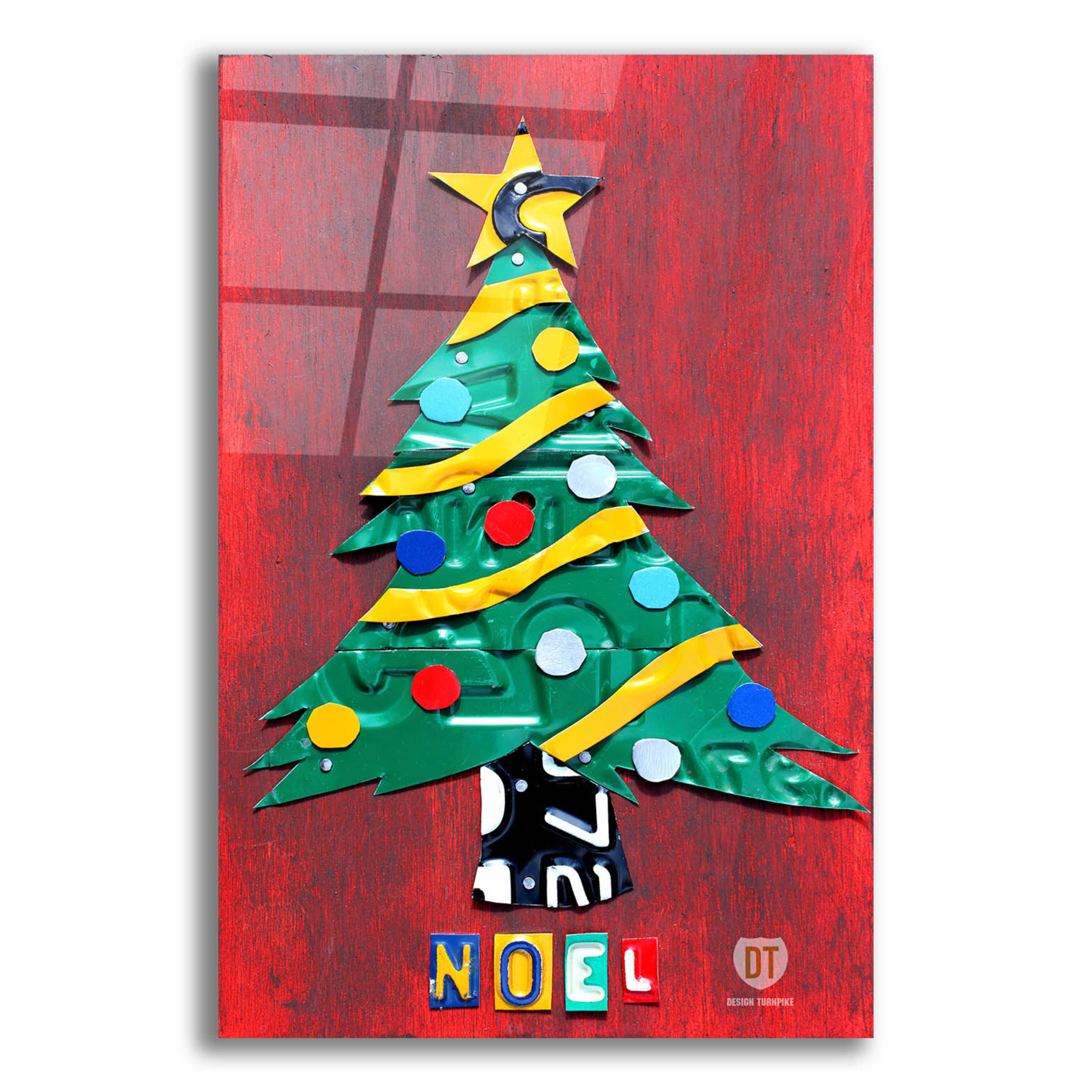 The Holiday Aisle® Noel Christmas Tree License Plate Art On Plastic ...