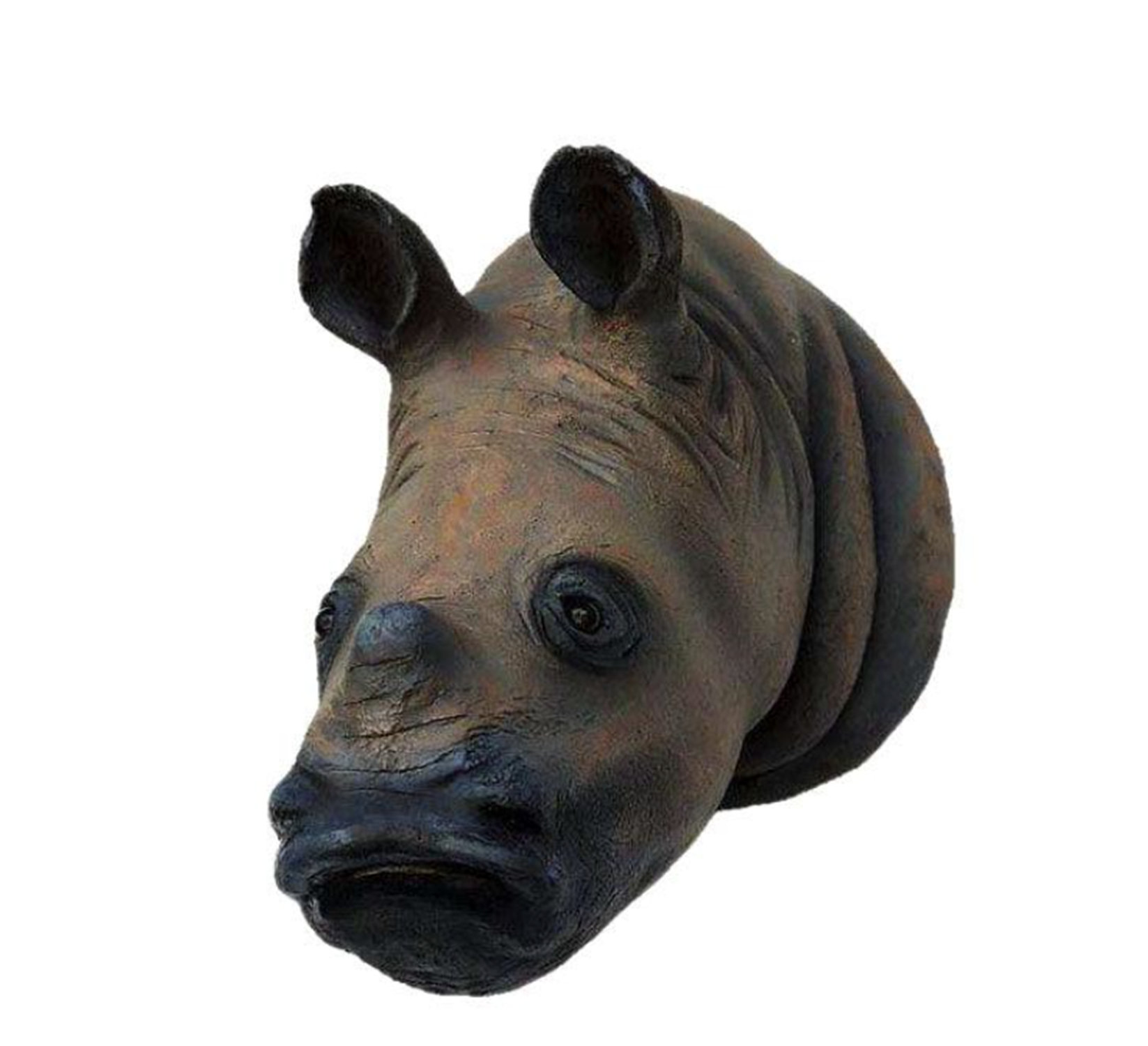Dakota Fields Corien Baby Rhinoceros Head Life Size Statue | Wayfair