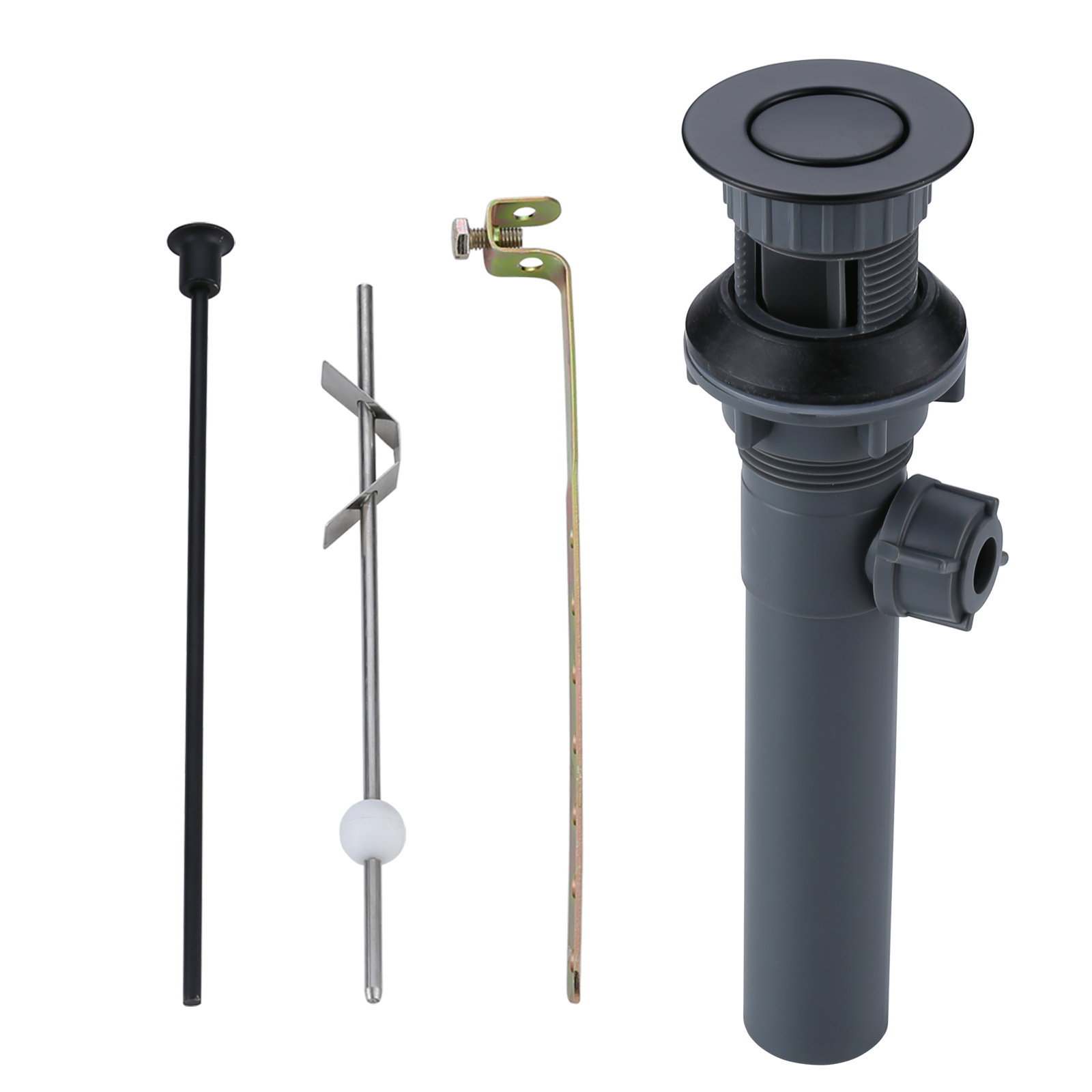 ARCORA Pop-up Bathroom Sink Drain Lift Rod Drain with Overflow | Wayfair