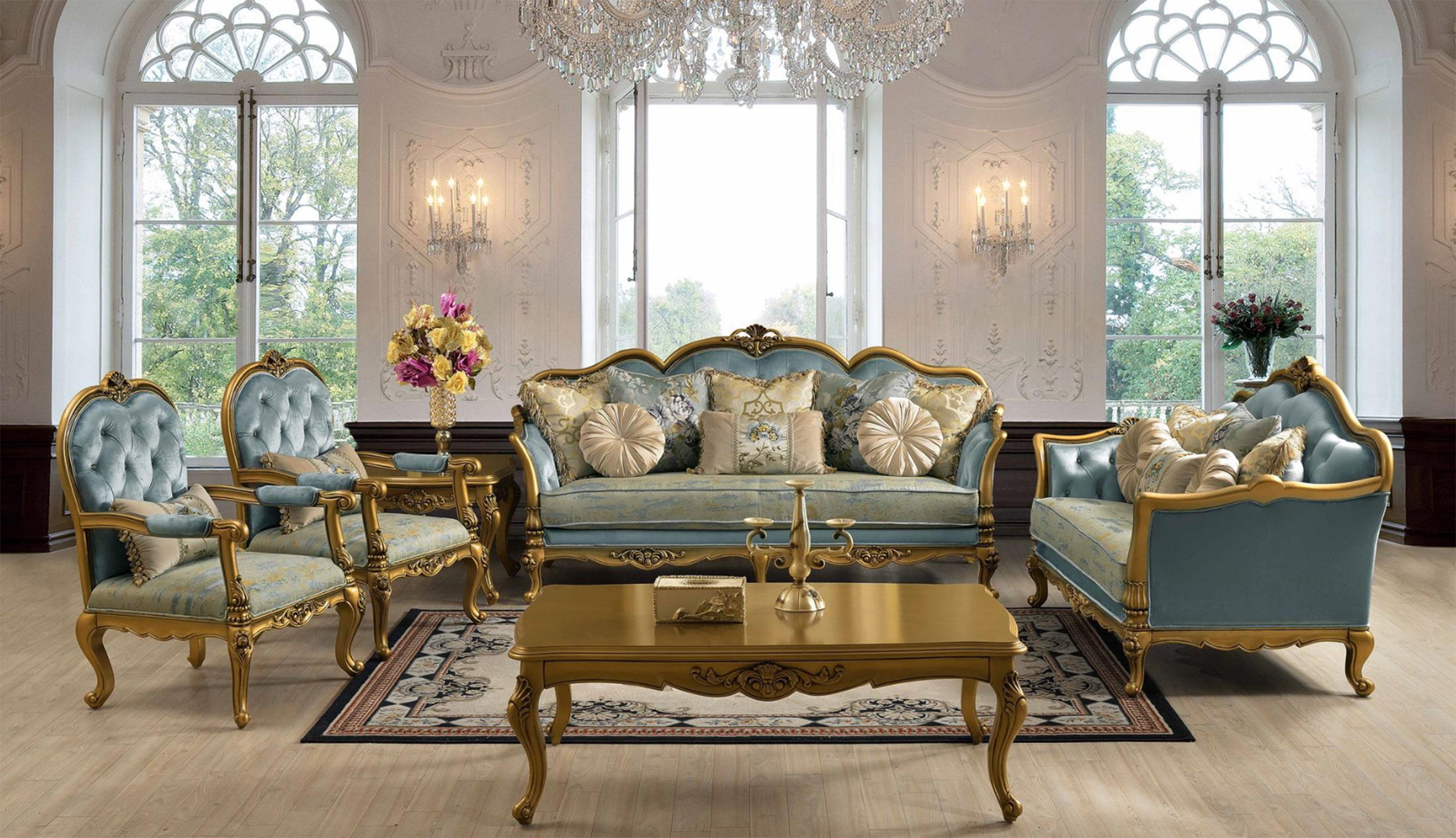 Infinity Furniture Import Infinity 6 - Piece Velvet Living Room Set ...