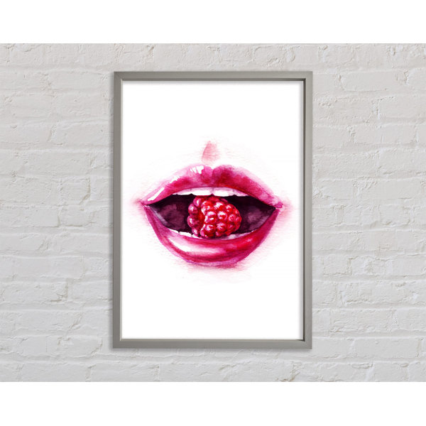 Bright Star Raspberry Lips - Single Picture Frame Art Prints on Canvas ...