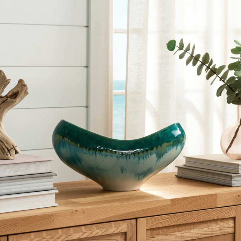 Wrought Studio™ Stoneware Ceramic Bowl With Sculptural Design And ...