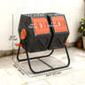 Outsunny 34.5 Gallon Composter, Dual Chamber Compost Bin, Orange ...
