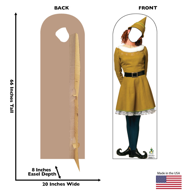 Advanced Graphics Female Elf Standin - Movie Elf Cardboard Standup ...