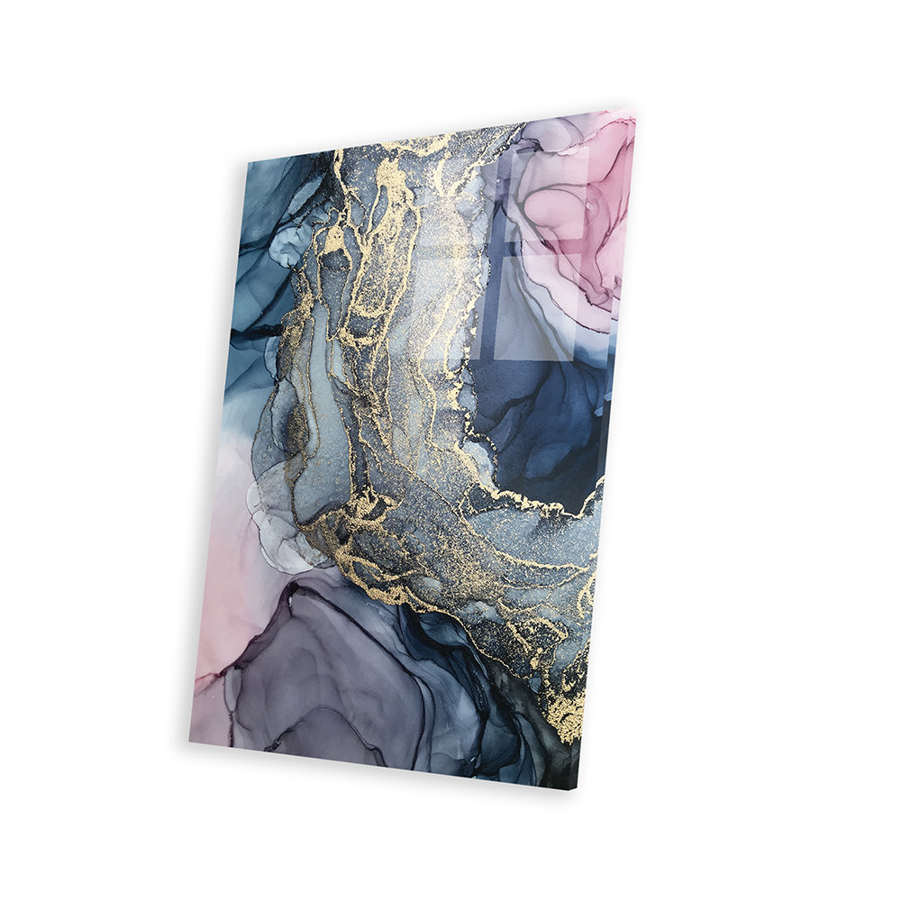 Ivy Bronx Blush, Paynes Grey and Gold Metallic Abstract by Elizabeth ...