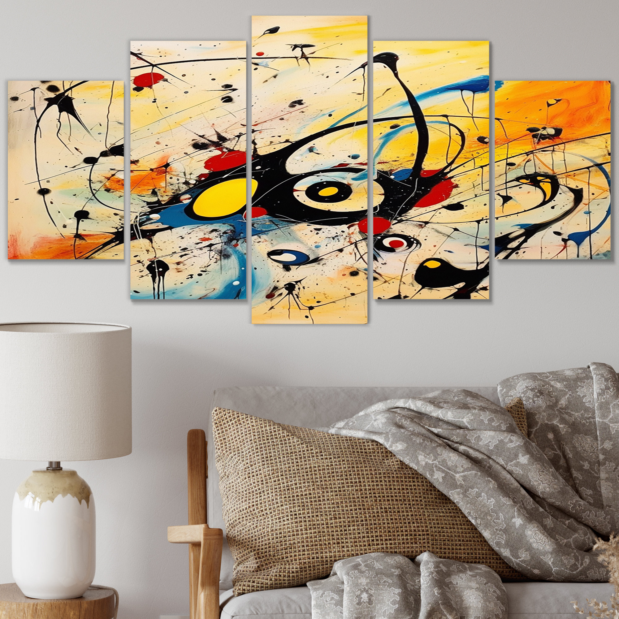Ivy Bronx All That Jazz Colourful Joy I - Abstract Collages Canvas Art ...