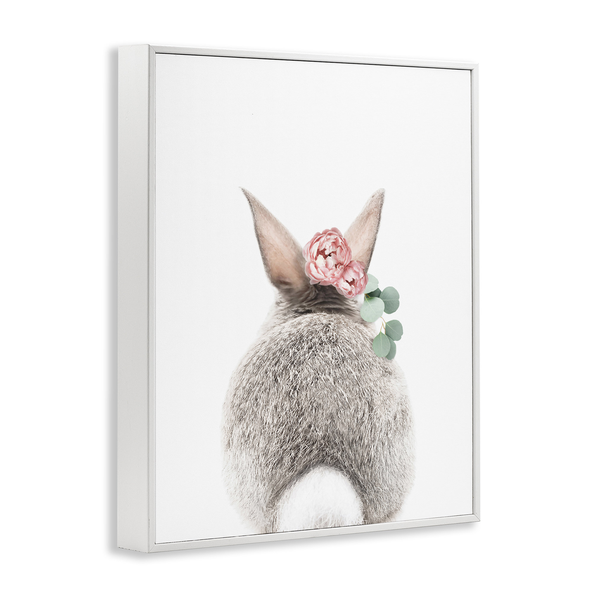 Ebern Designs Floral Bunny Tail Side Giclee Art by Sisi and Seb | Wayfair