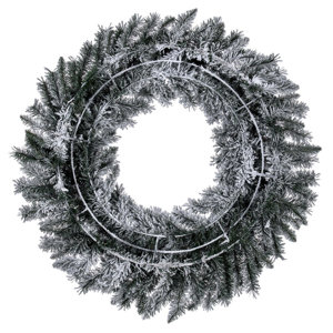 Ophelia & Co. 36" Flocked Utica Fir Artificial Unlit Wreath with 220 ...