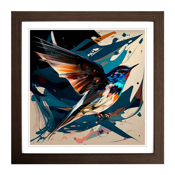 Marlow Home Co. Swallow Abstract Expressionism - Single Picture Frame ...