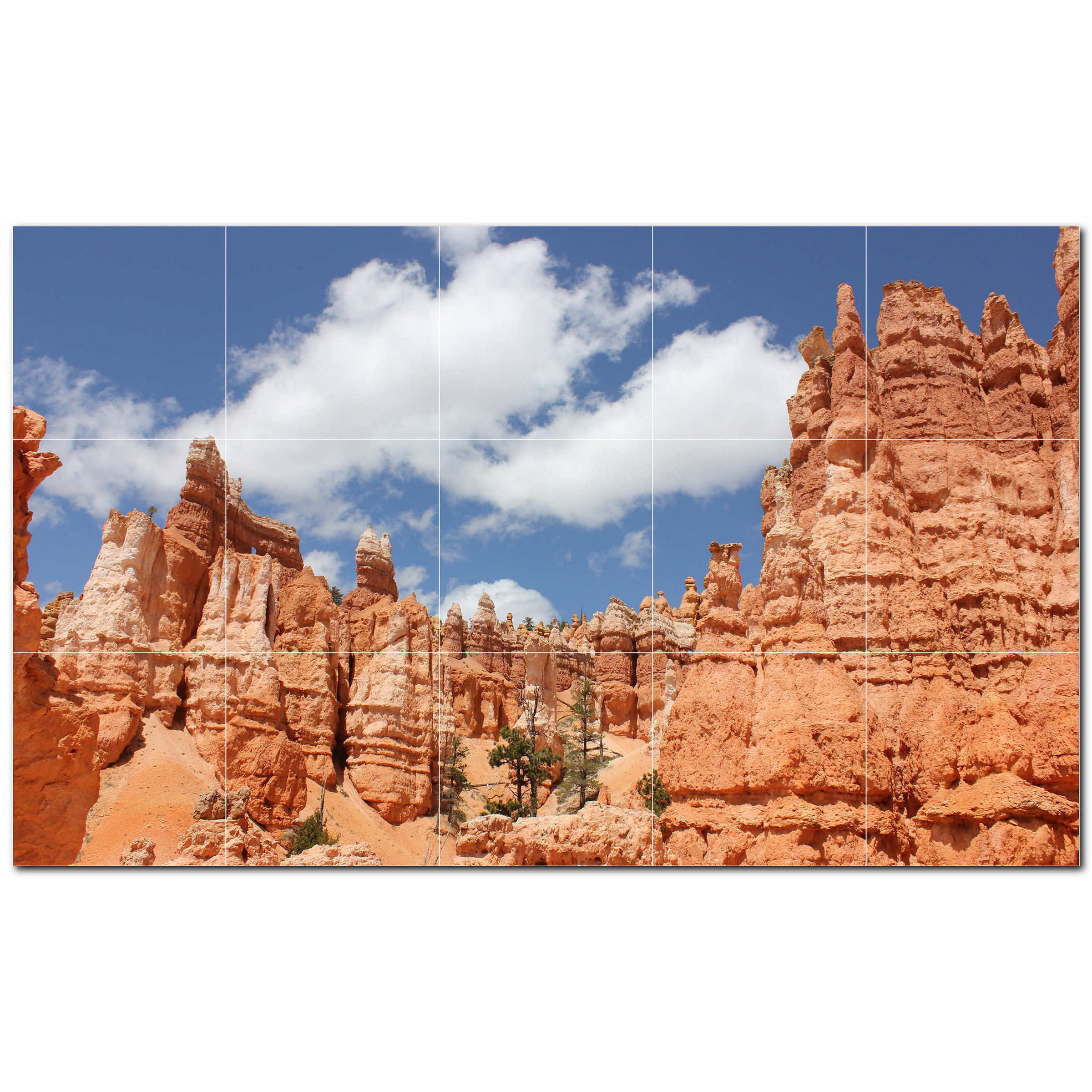 Picture-Tiles.com 60" x 36" Ceramic Canyon Photo Decorative Mural Tile ...