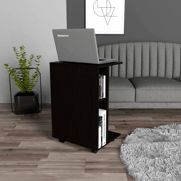 Latitude Run® Bombay Mobile Tray Table with 2 Side Shelves - Wayfair Canada