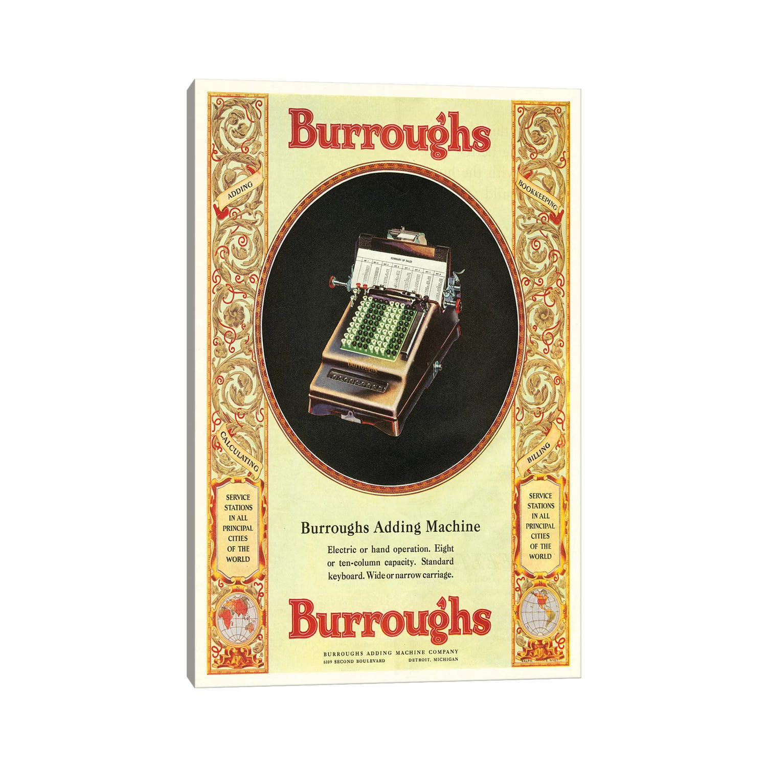 East Urban Home 1920S Burroughs Adding Machine Magazine Advert by The ...