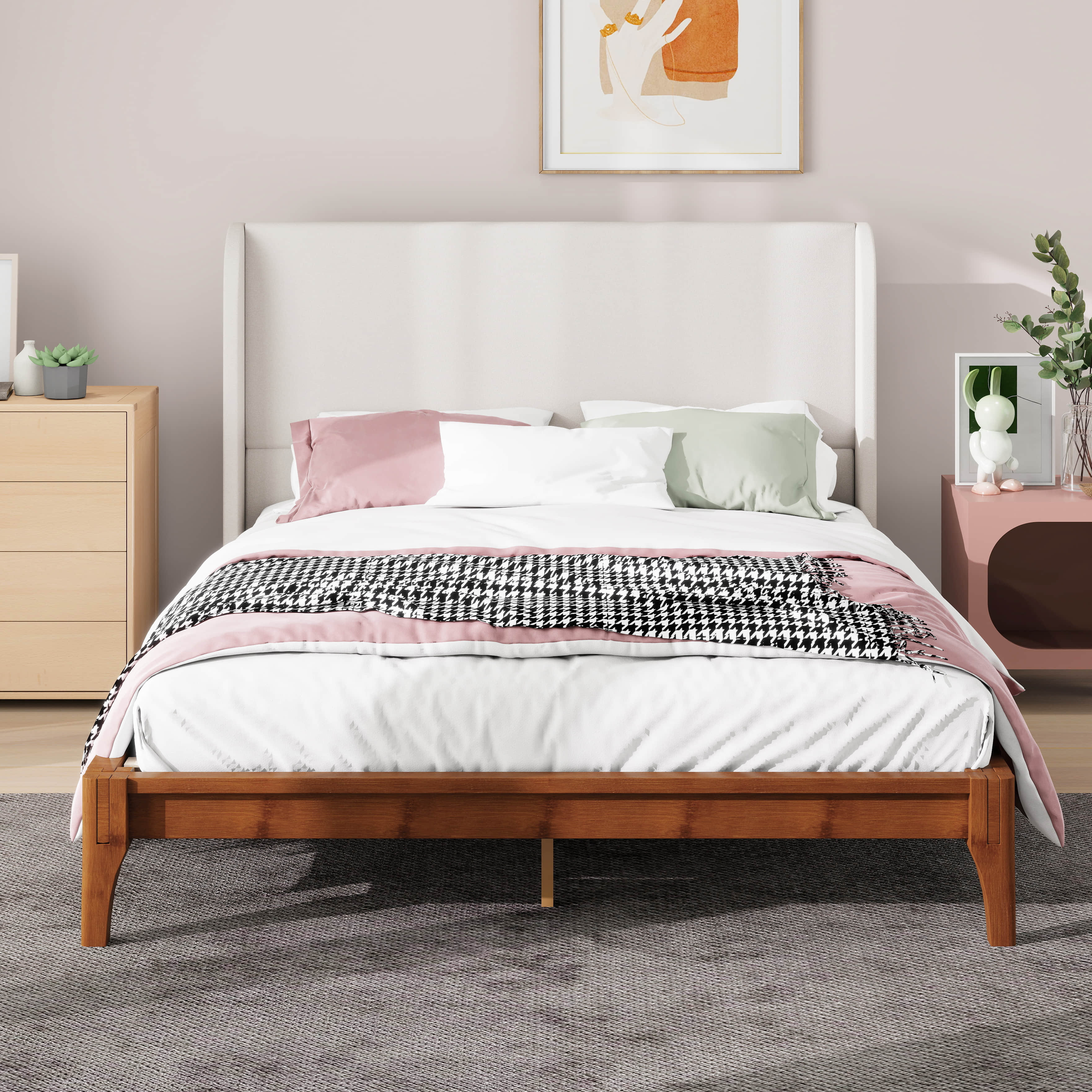 Red Barrel Studio® Queen Size Solid Dry Bamboo Wood 12 Inch Platform ...