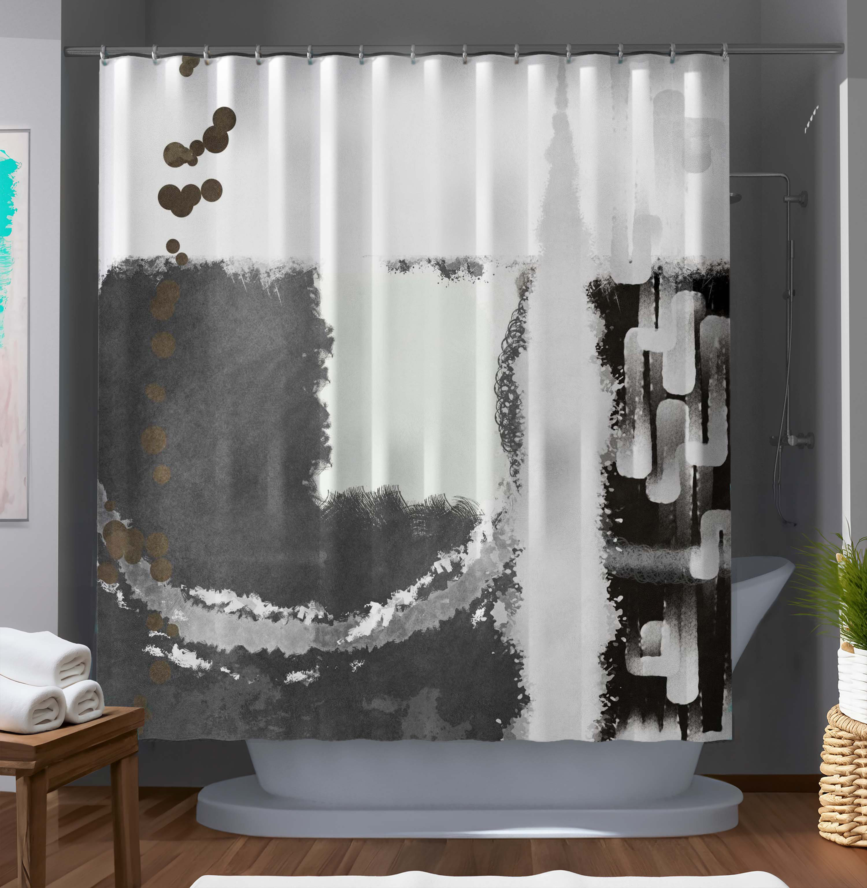 LeRoi Products Wonderful Invincible Designer Shower Curtain - Wayfair ...