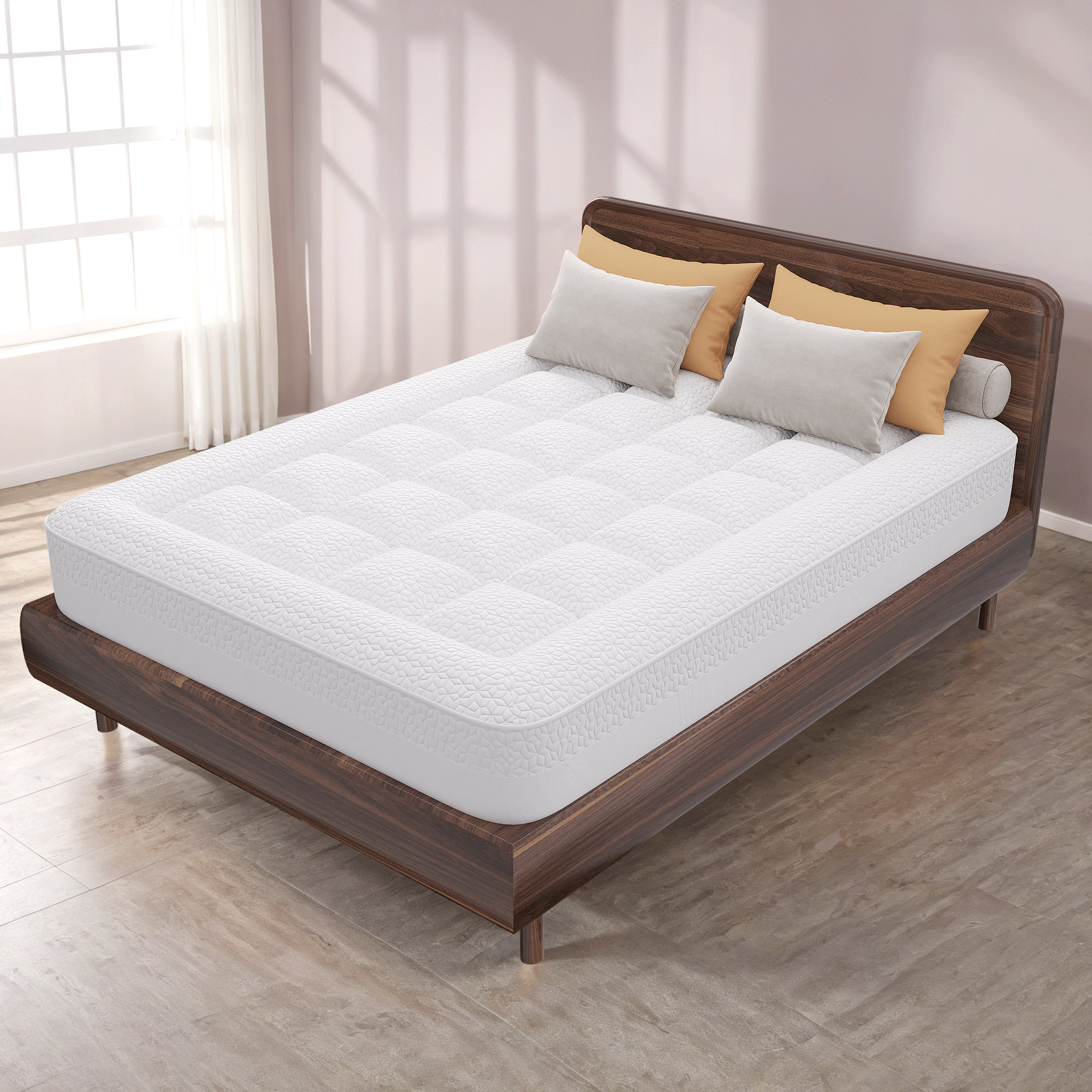 Alwyn Home Sleep 3-inch Bamboo Fiber Fabric Mattress Protector | Wayfair