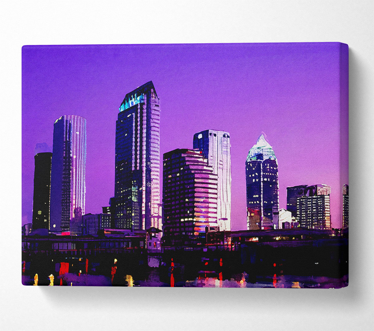 Latitude Run Miami Purple Nights - Wrapped Canvas Art Prints | Wayfair ...