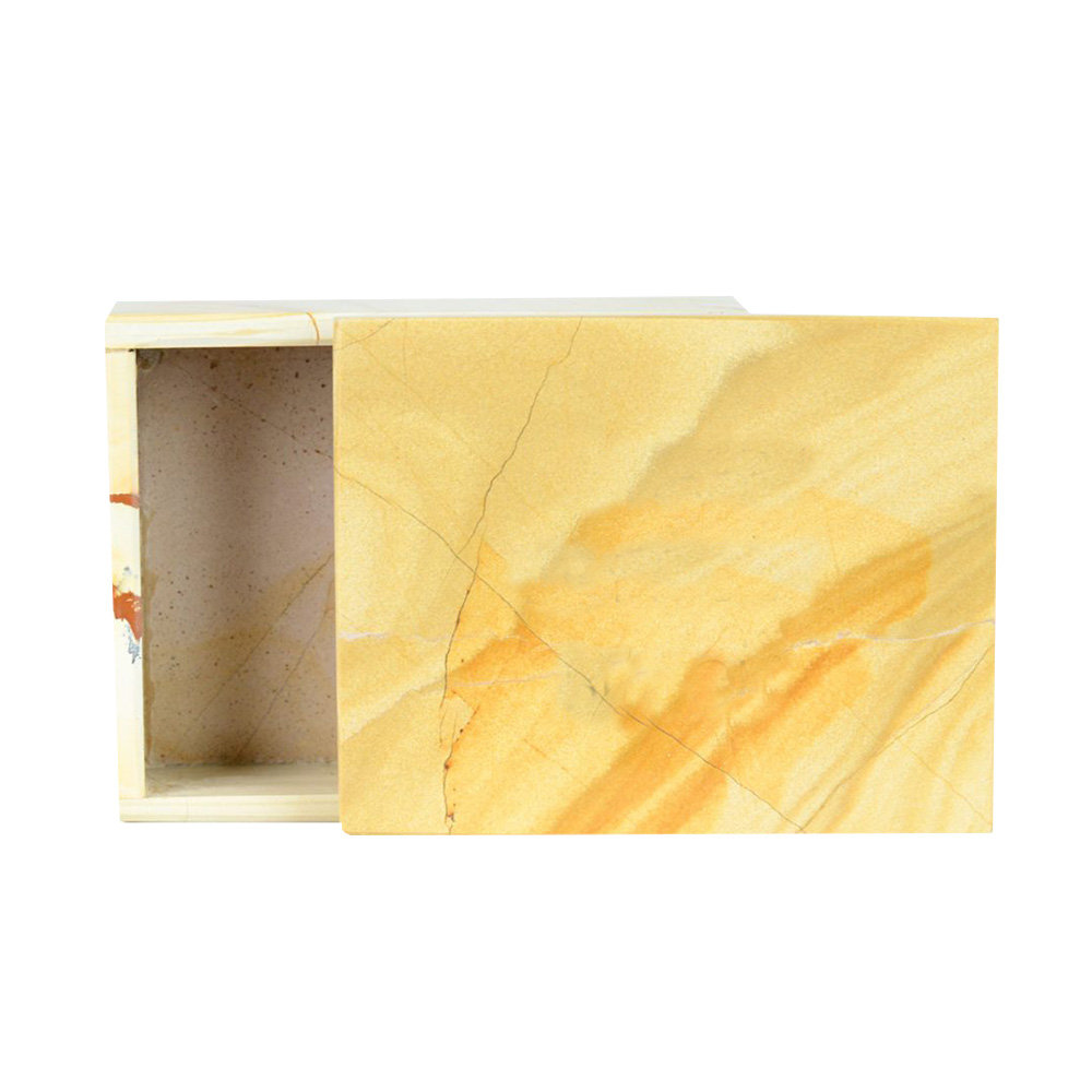 Bello Treasure Decorative Marble Storage Box, Natural Teak Color, 2x5 ...