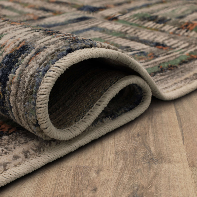 Scott Living Weathered Squares Multi 8' X 11' Area Rug | Wayfair
