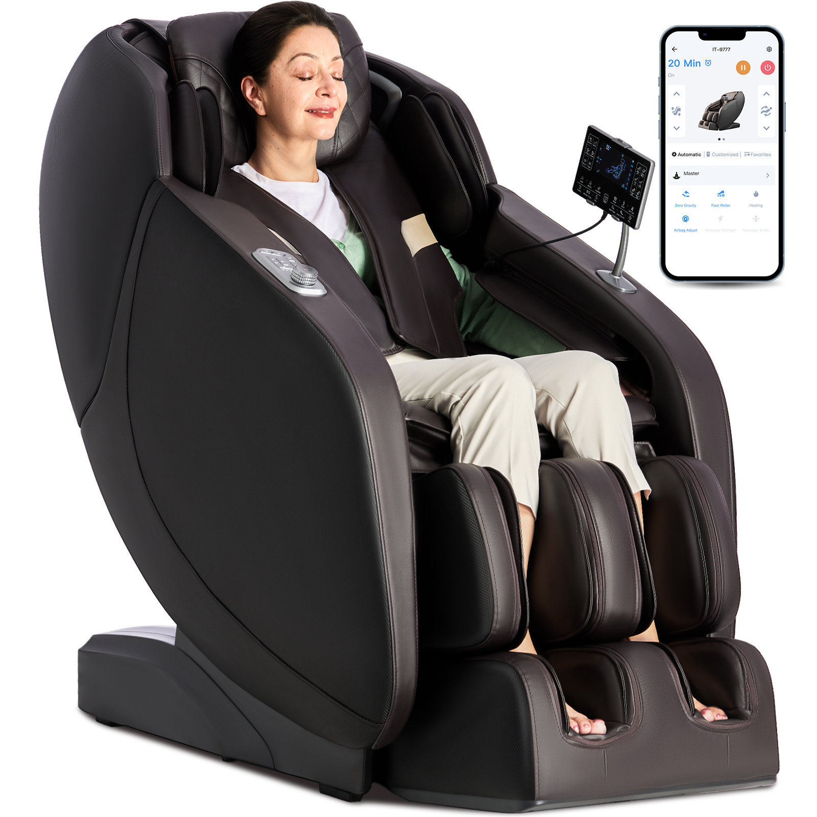 Inbox Zero 2025 Zero Gravity 3D Massage Chair Full Body Dual SL Track ...