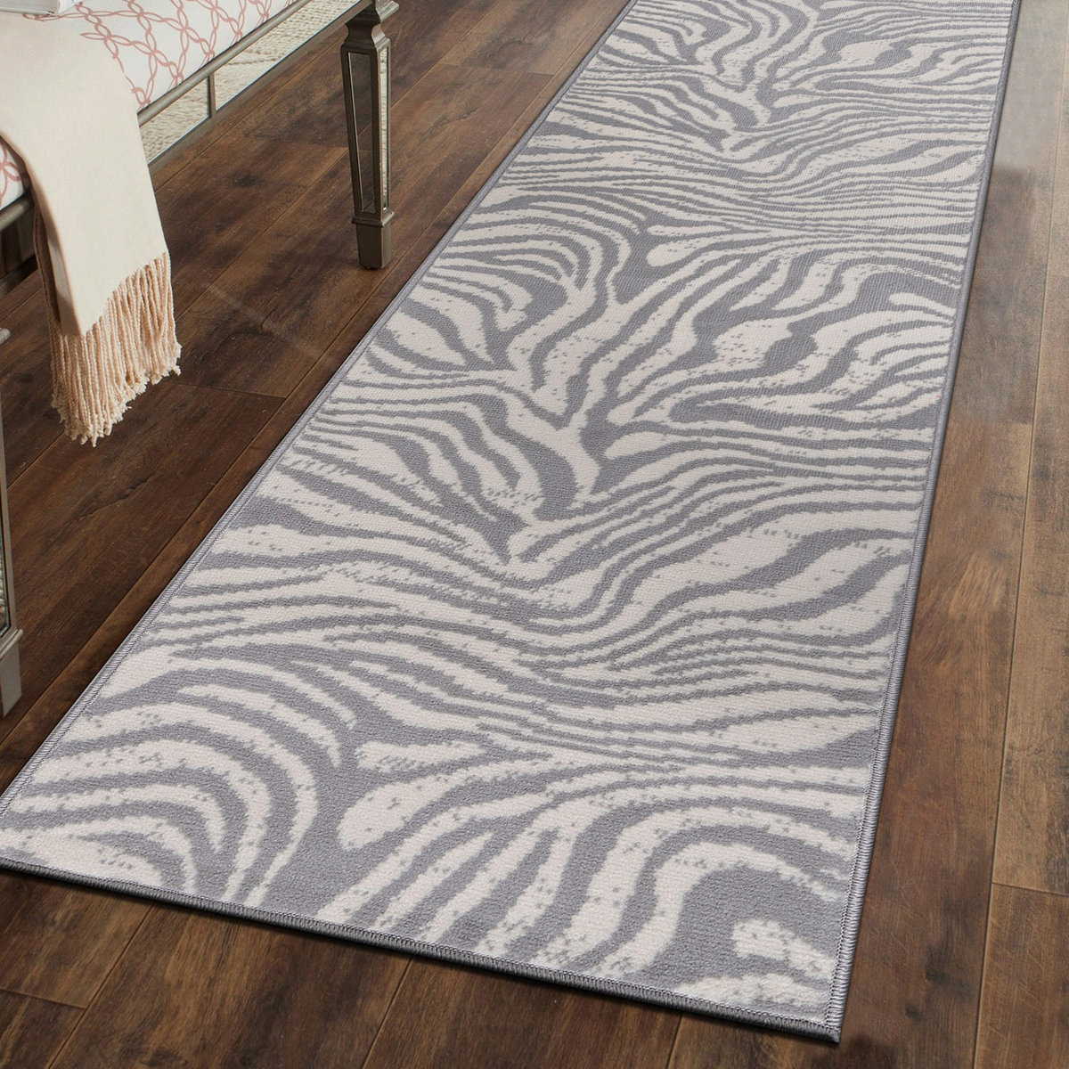 Willa Arlo™ Interiors Stapleton Zebra Ivory/Gray Area Rug & Reviews ...