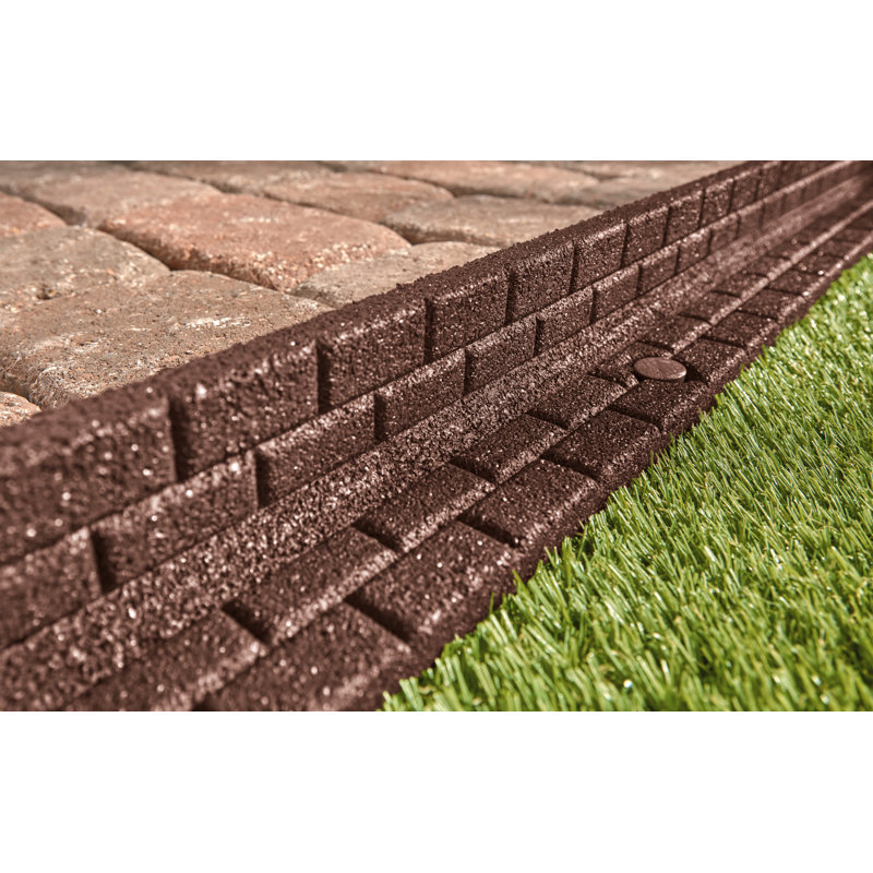 Rubberific 4 ft. Brickface Rubber Landscape Lawn Edging & Reviews | Wayfair