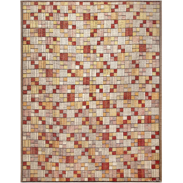 Nazmiyal Collection One-of-a-Kind Large Geometric Warm Colors Modern ...