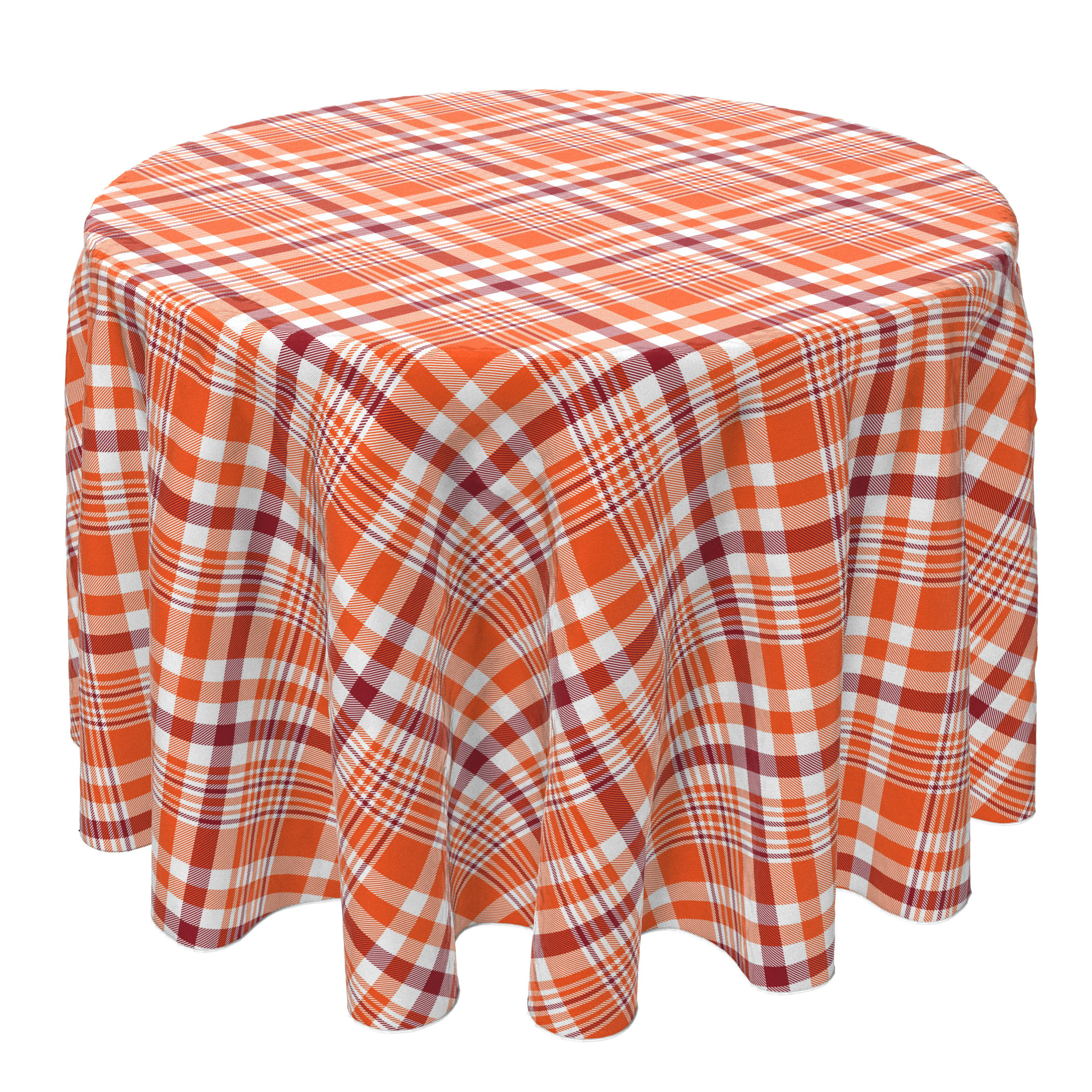 East Urban Home Round Plaid Cotton Tablecloth | Wayfair