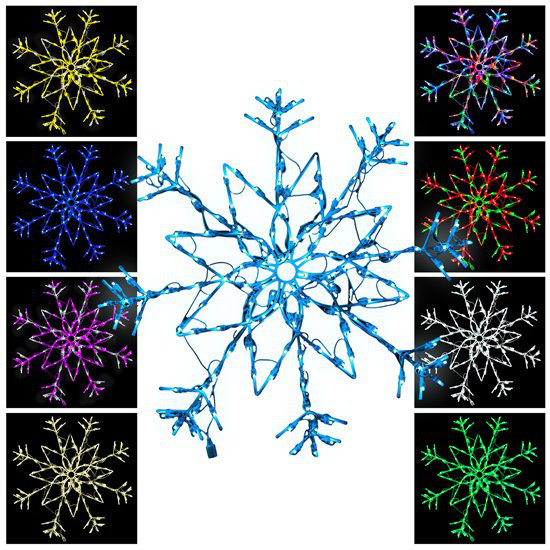 The Holiday Aisle® Snowflake Color Changing RGBWW Lighted Display | Wayfair