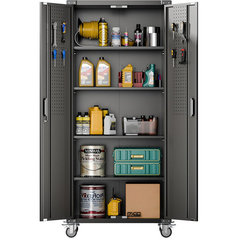 WFX Utility™ Lockable 72" H Garage Storage Cabinets with Adjustable ...