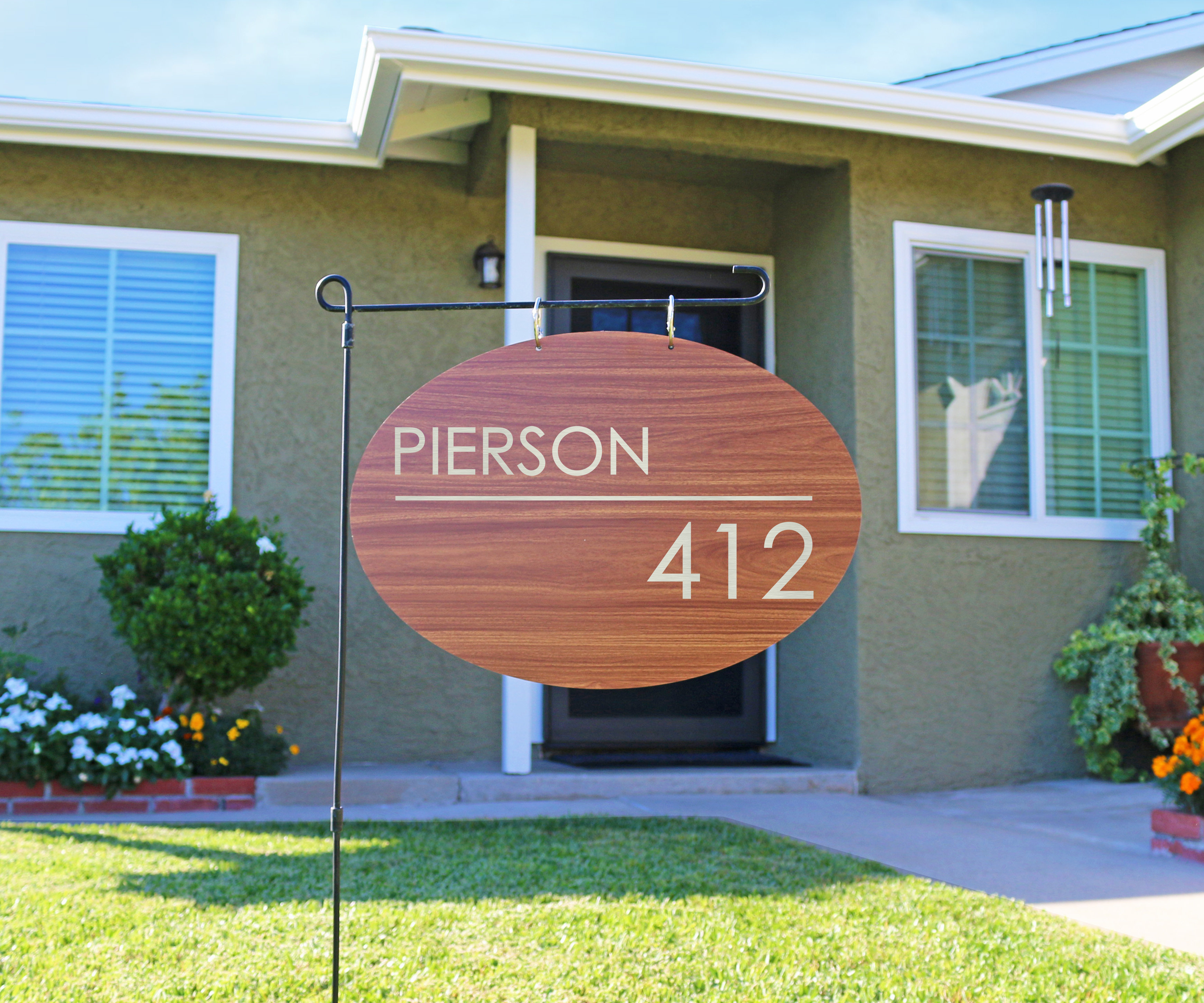 Etchey Oval Address Plaque Frame | Wayfair