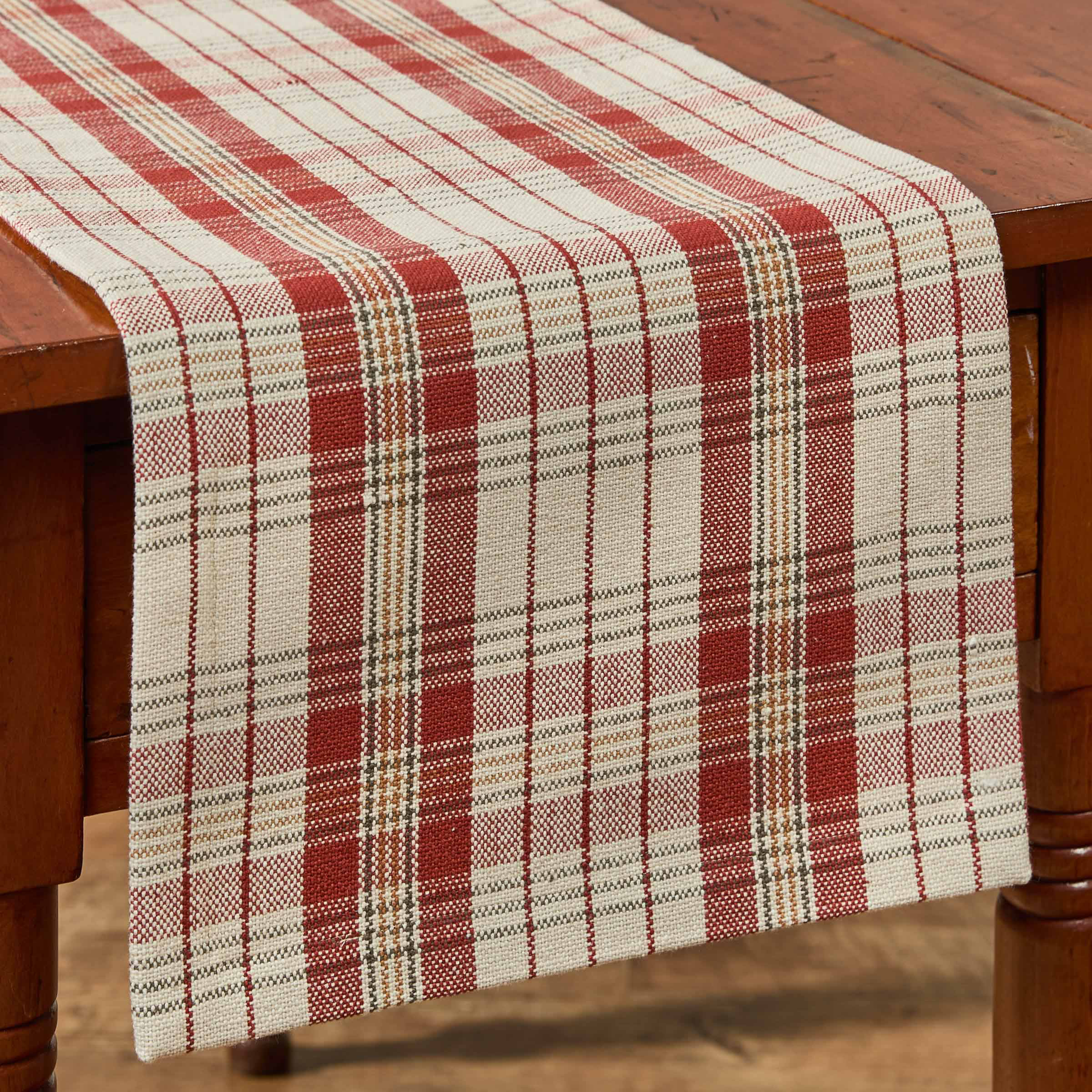 August Grove® Hawthorne Red Plaid Table Runner 13" x 36" | Wayfair