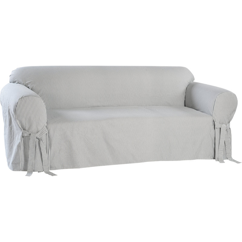 August Grove® Box Cushion Sofa Slipcover & Reviews | Wayfair