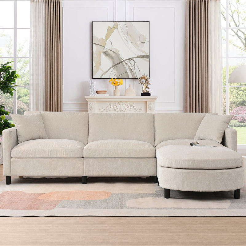 Ebern Designs Milka 2 - Piece Upholstered Sectional "& Reviews" | Wayfair