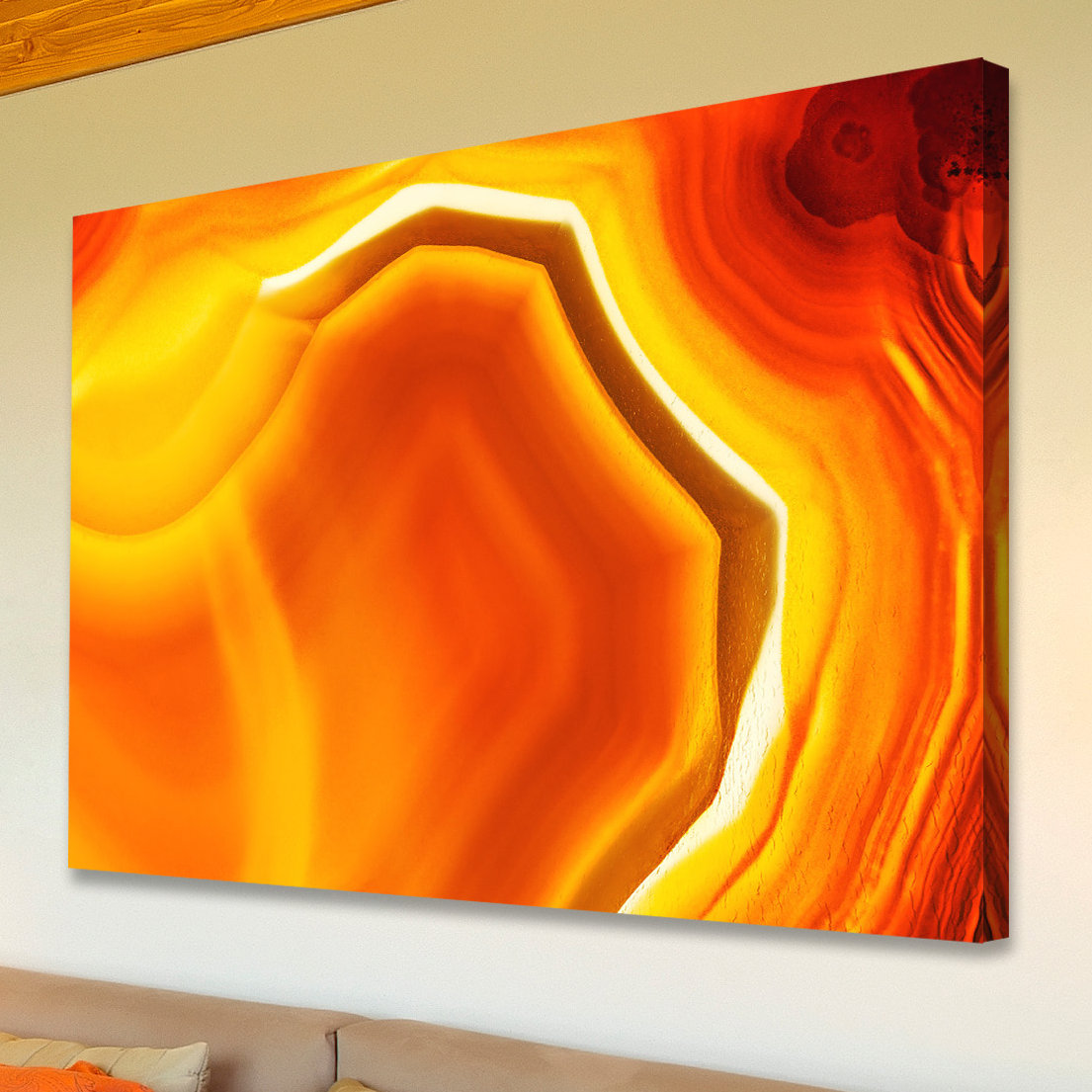 Marmont Hill 'Fire Agate' Painting Print on Wrapped Canvas | Wayfair