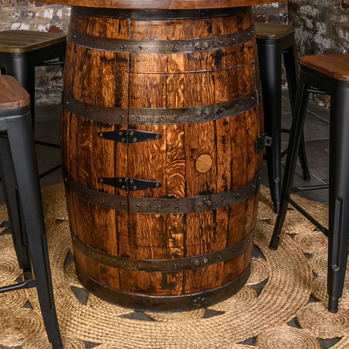 Mystic Barrels 48'' Solid Wood Home Bar | Wayfair