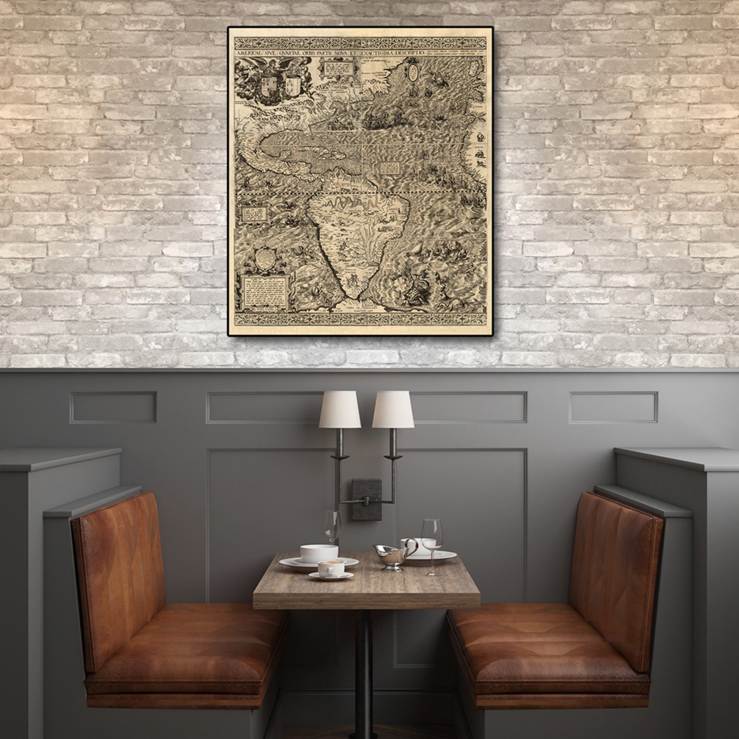 Trinx " Vintage 1562 Map Of Early Americas " | Wayfair