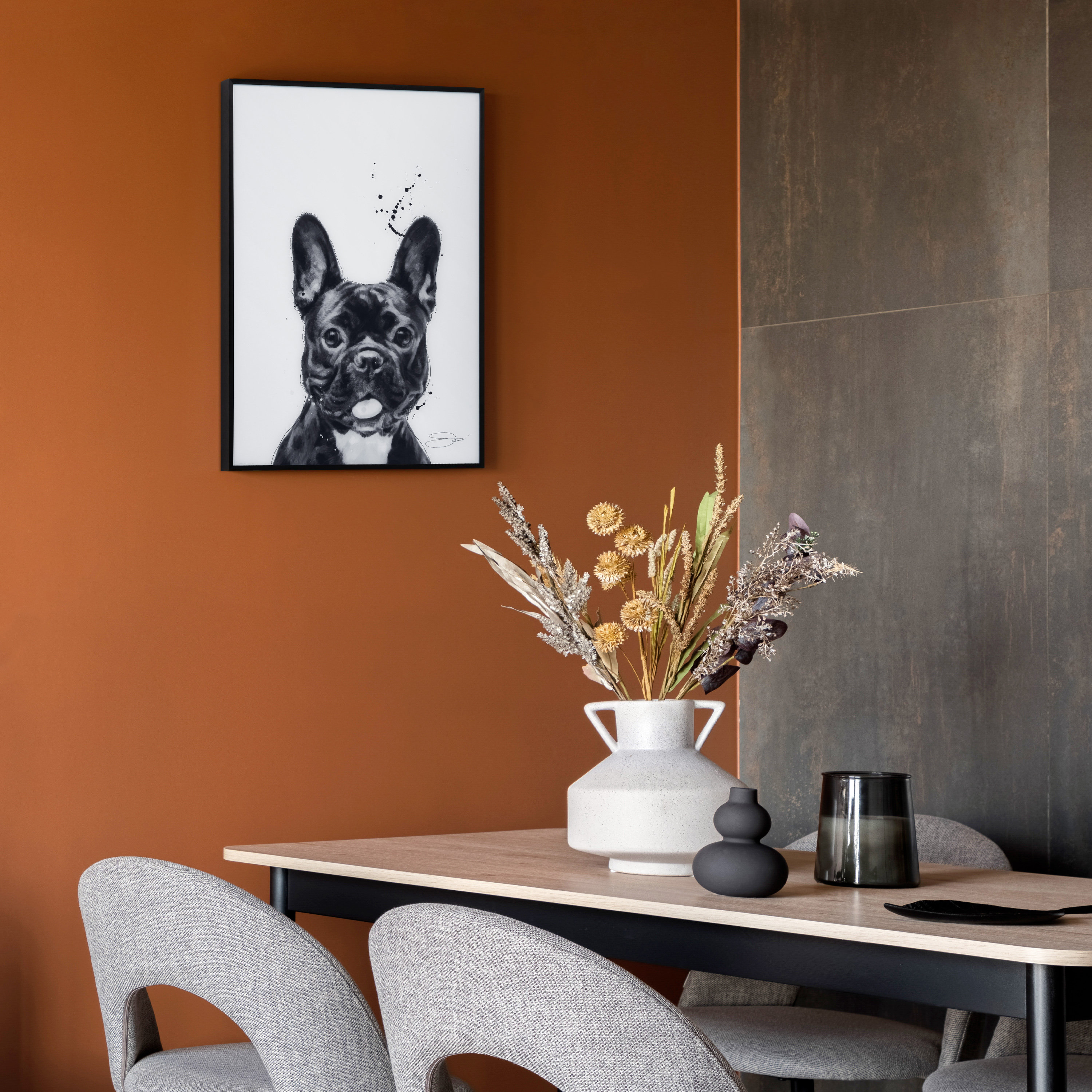 Red Barrel Studio® French Bulldog - Picture Frame Graphic Art on Glass ...