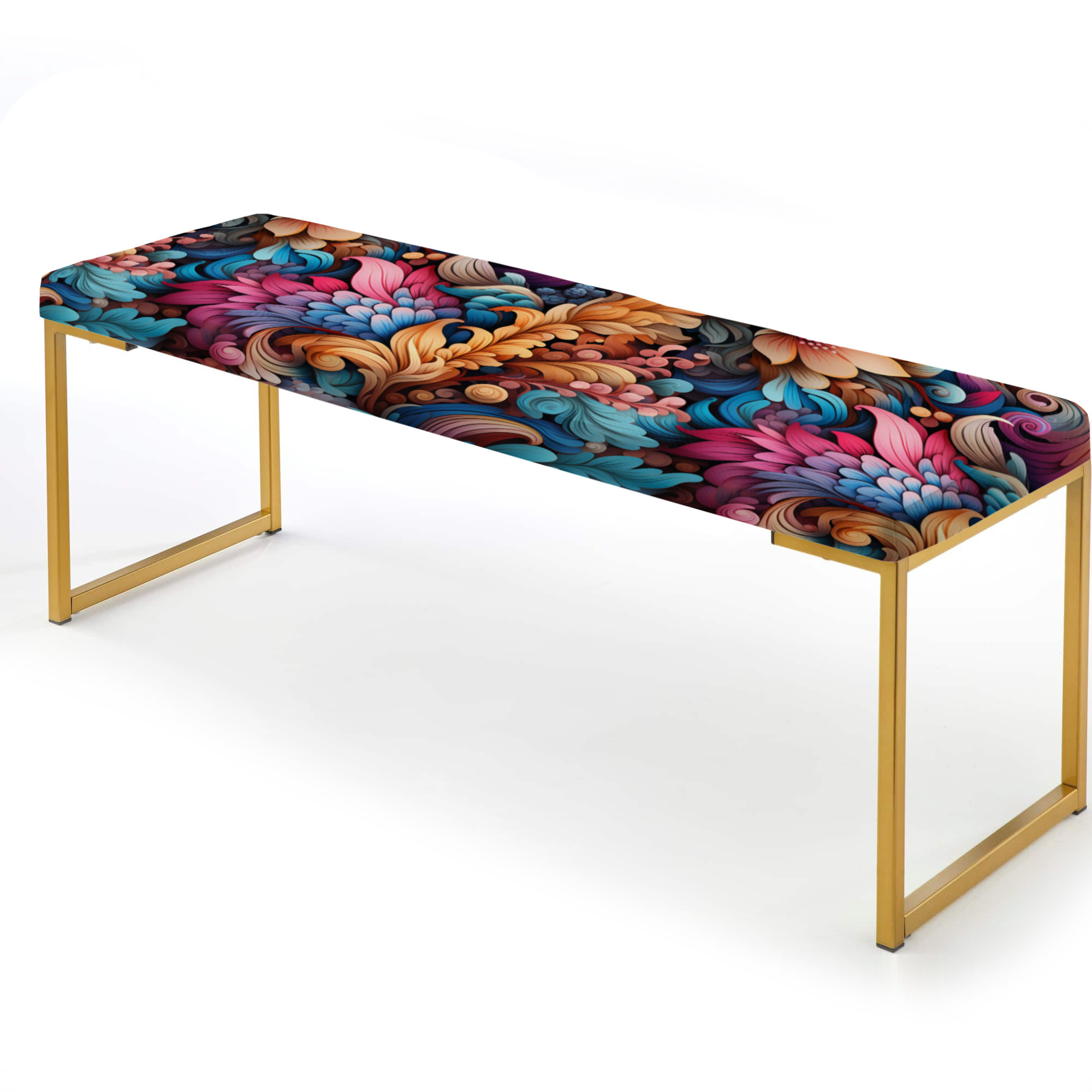 Design Art Retro Revival Paisley Pattern - Paisley Upholstered Gold ...