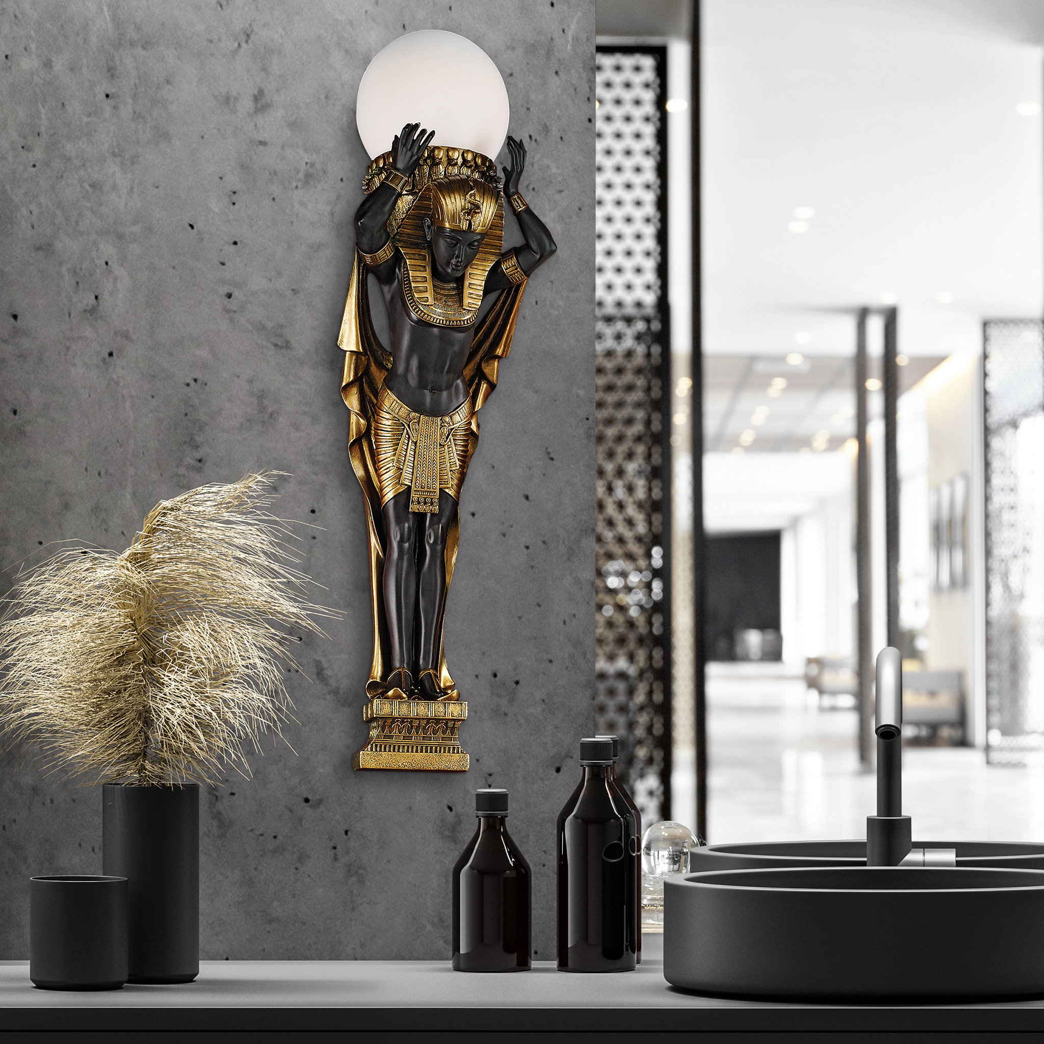 Design Toscano Egyptian Royalty Male Telamon Wallchiere & Reviews | Wayfair