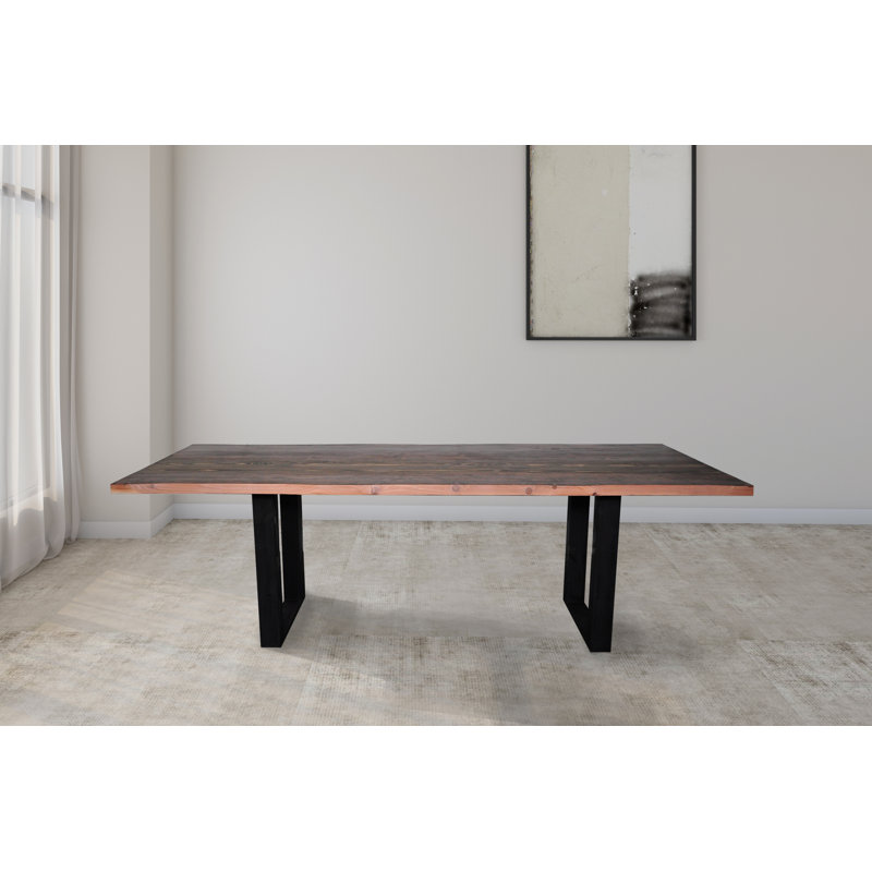 Foundry Select Humzah Solid Wood Sled Dining Table | Wayfair