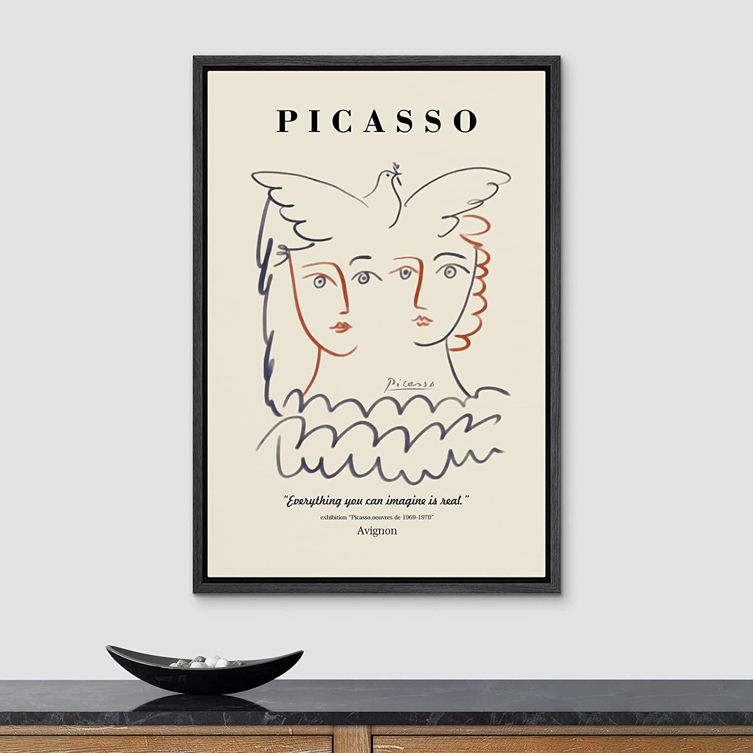 SIGNLEADER Avignon Birds by Pablo Picasso - Graphic Art on Canvas ...