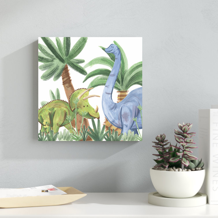 Zoomie Kids Dino Buddies II On Canvas by Jamie Douglas Painting | Wayfair