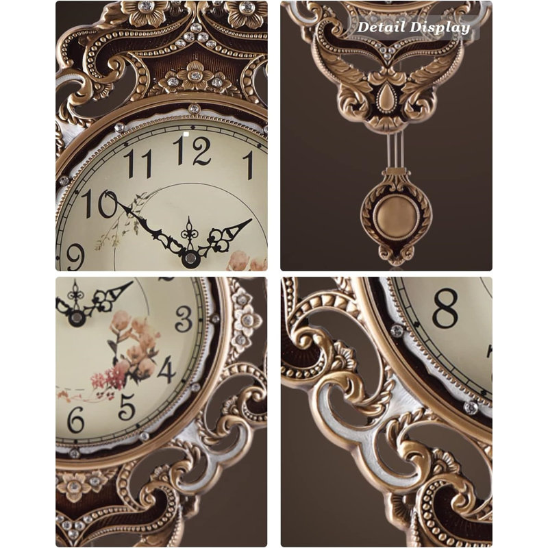 House of Hampton® Wall Clock With Pendulum,European Victoria Mid ...